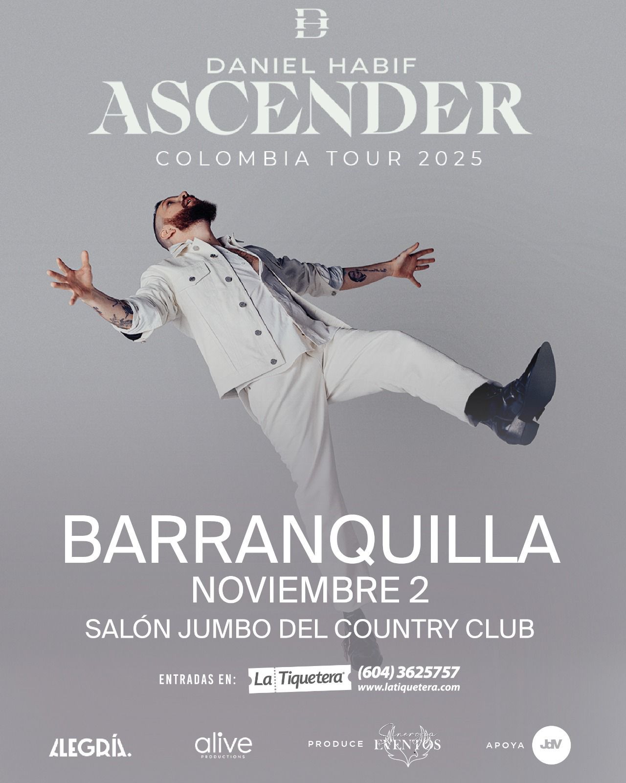 Daniel Habif llegará a Cartagena y Barranquilla con su gira Ascender ...